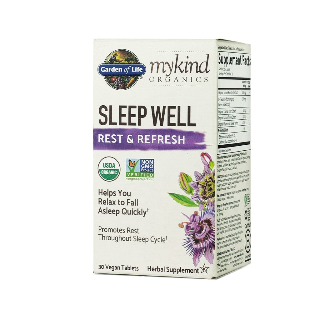 mykind Organics Herbal Sleep Well Tablets - Garden of Life - The ...