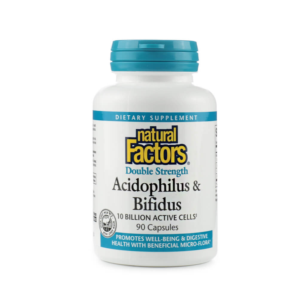 Natural Factors Acidophilus & Bifidus Double Strength 10 Billion - The ...