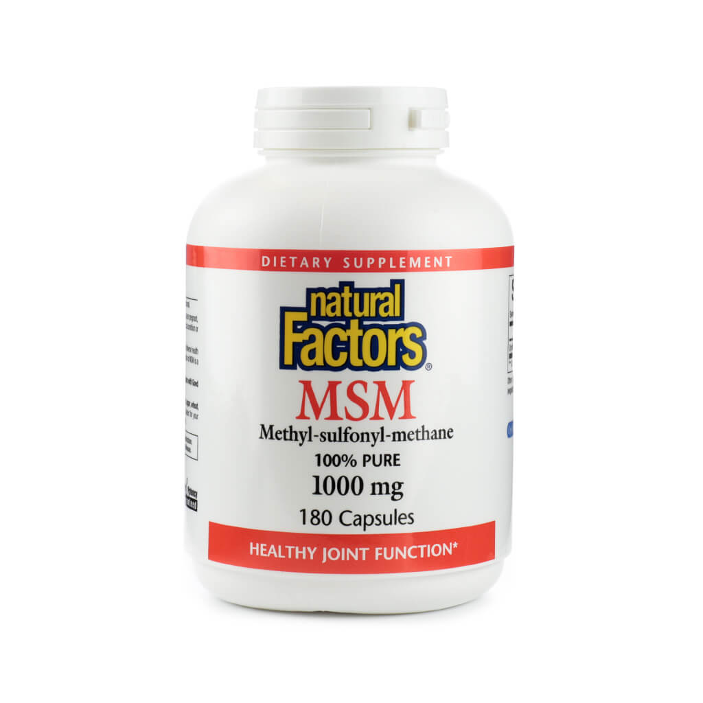 MSM 1,000mg - Natural Factors | Joint Support Supplement - The Healthy ...