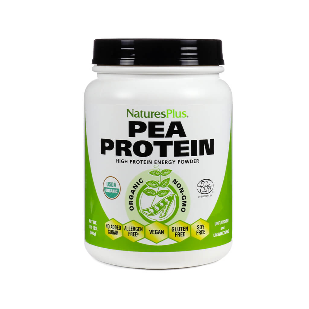 Organic Pea Protein - Natures Plus | Vegan Protein Powder - The Healthy ...