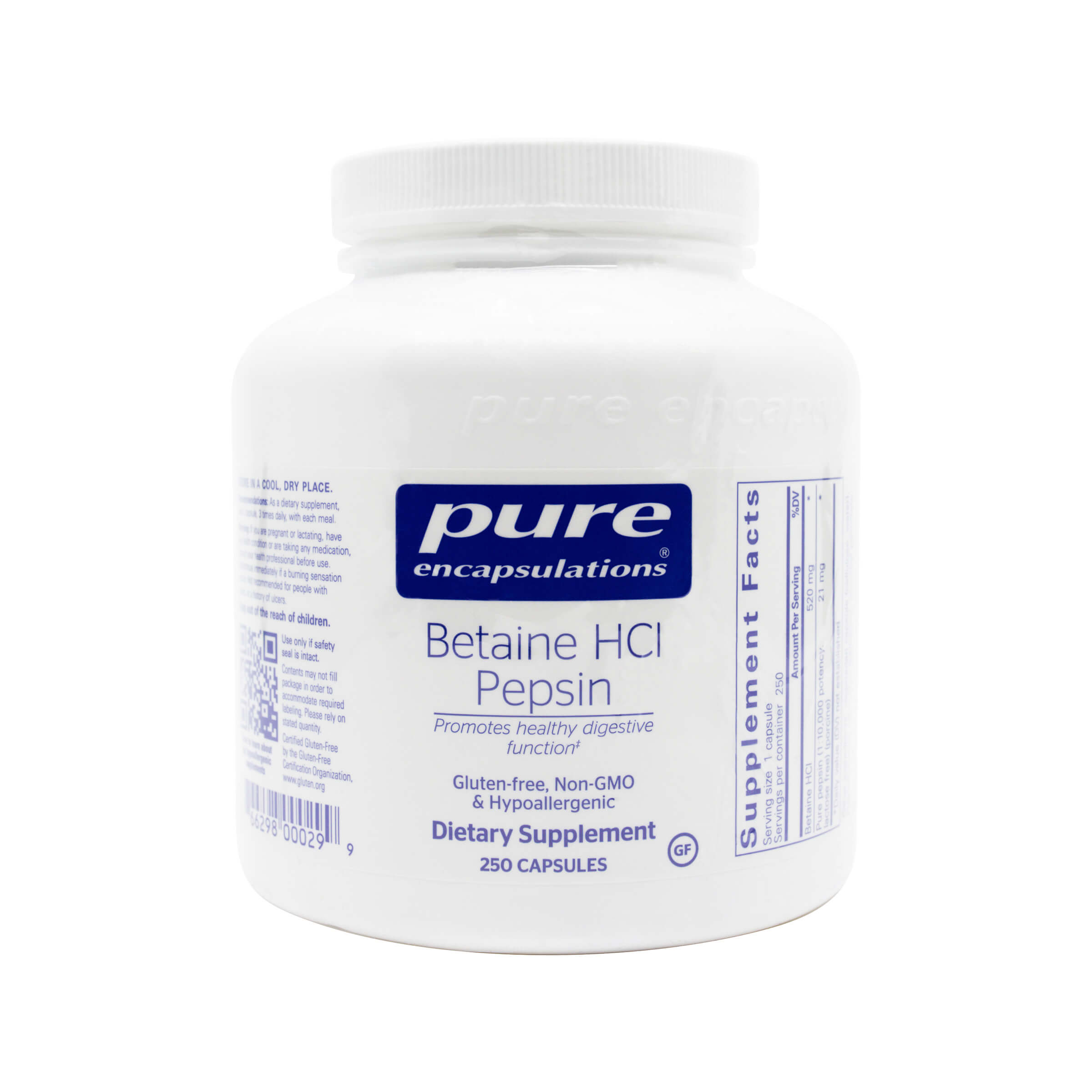 Pure Encapsulations Betaine HCl Pepsin | The Healthy Place - The ...