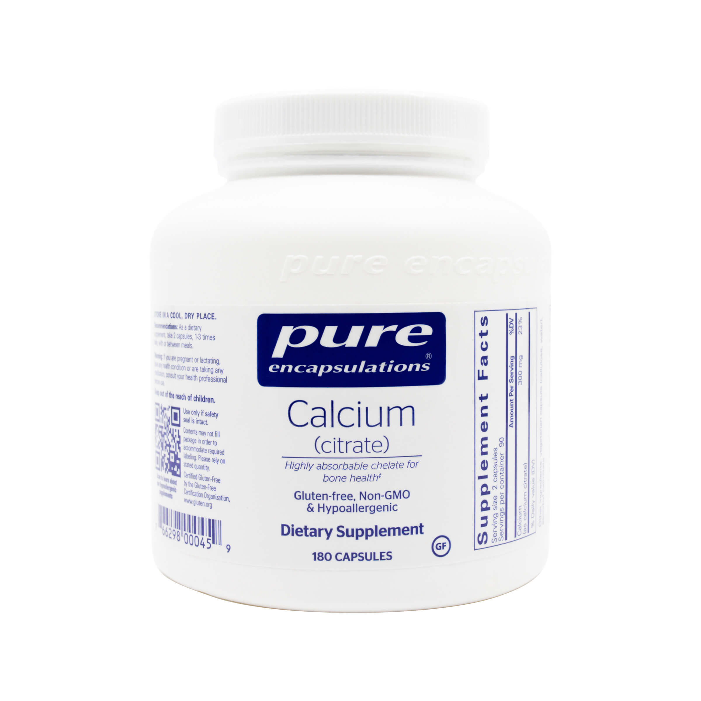 Pure Encapsulations Calcium Citrate | Colon & Bone Support - The ...